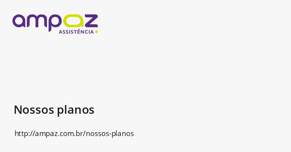 Nossos planos | Ampaz