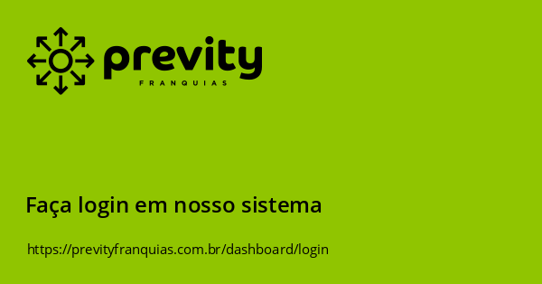 Faça login em nosso sistema | Previty Franquias